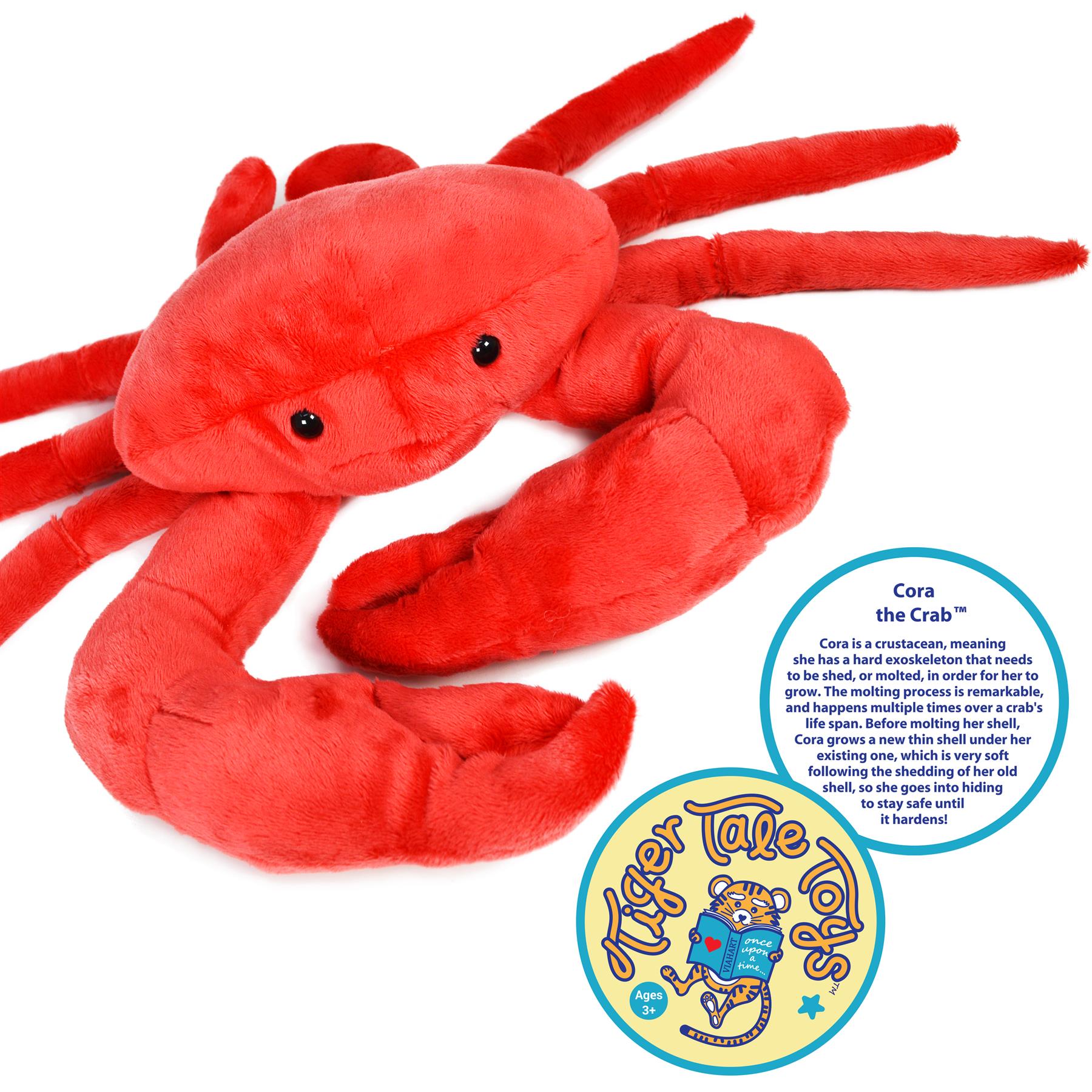 Cora The Crab | 18 Inch Stuffed Animal Plush | By TigerHart Toys