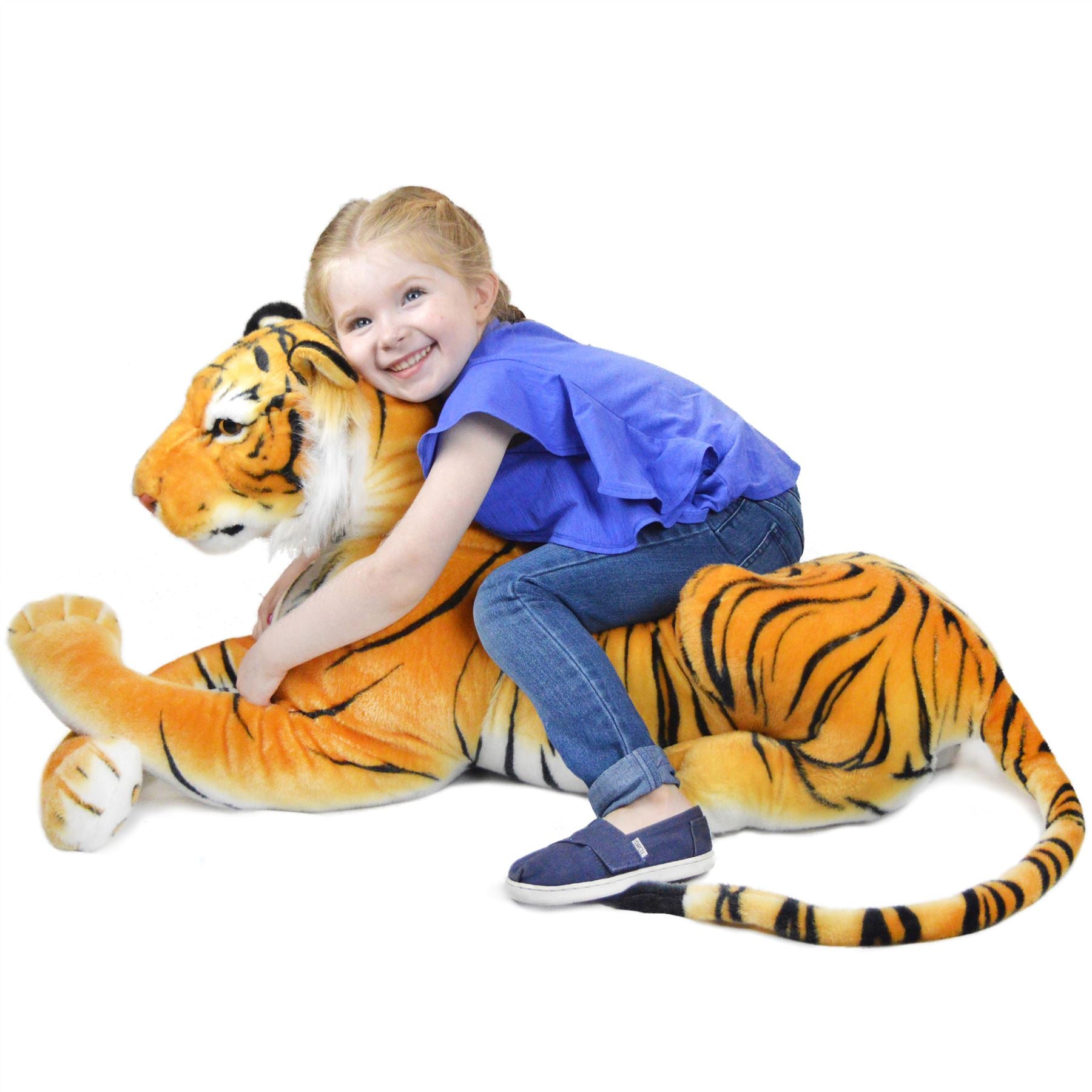 Rohit The Orange Bengal Tiger | 46 Inch Stuffed Animal Plush | By Tige ...